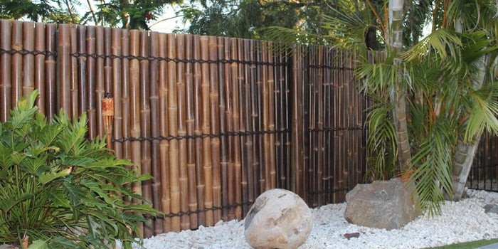 Egardenkart® Premium Half Split Bamboo Panel Fence - Natural and Susta ...